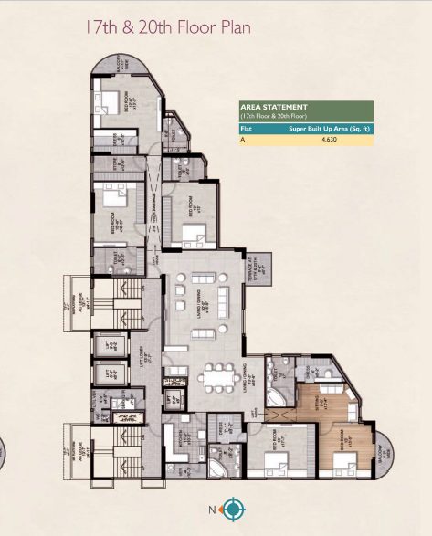17th-20th floor plan – Welcome Modern Properties – Office Space in Kolkata
